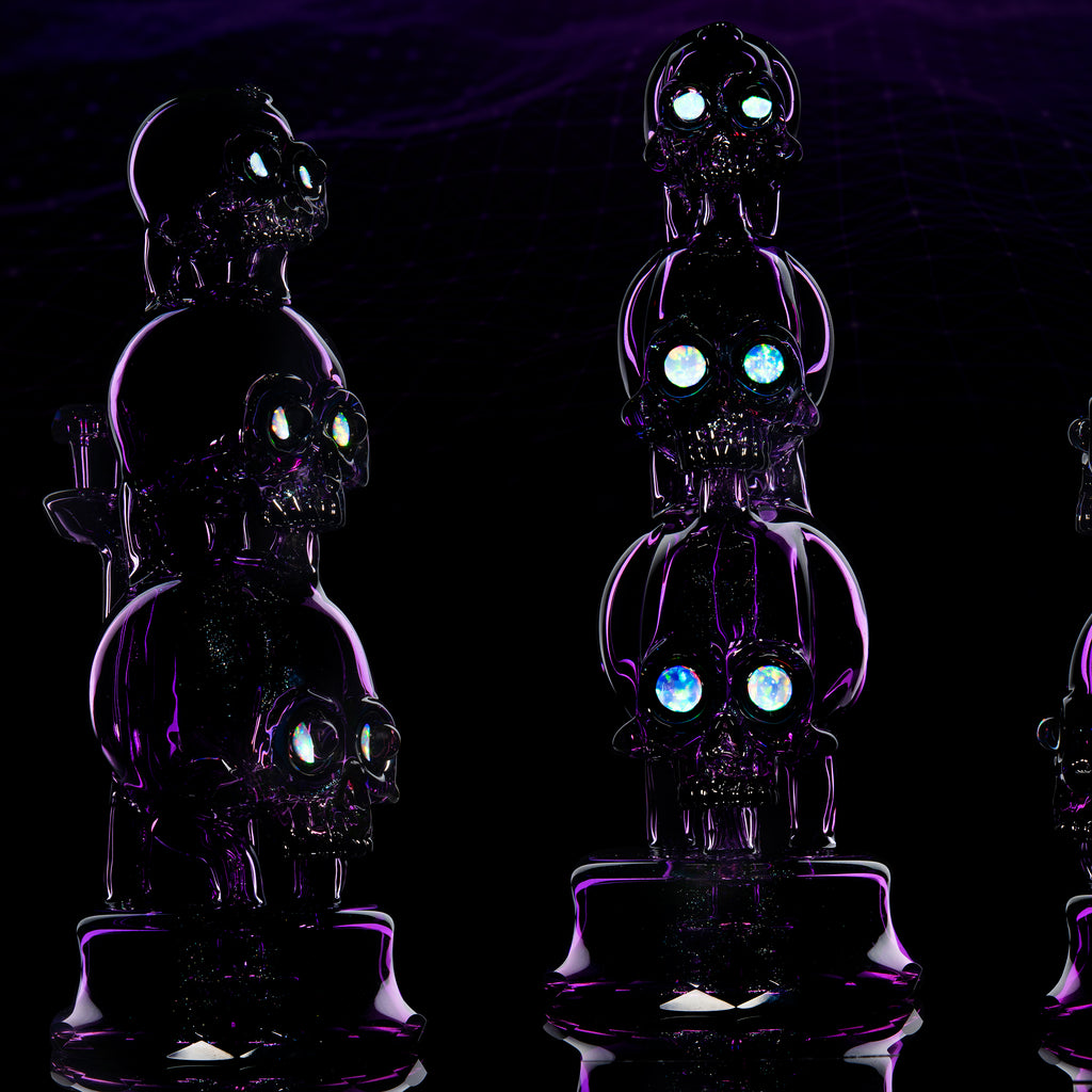 AKM - Triple Stack Skull Rig (Gold Amethyst over Blue Stardust) – 2LS
